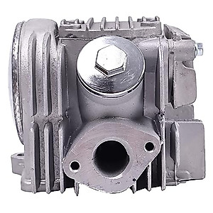 AIVWUMOT 52.4mm Cylinder Head with Sleeve Plug Spark Plug Upper and Lower Gasket Compatible with 4 Stroke Horizontal 90cc 110cc 125cc Engine ATV Quad Dirt Bike Pit Bike Tao Tao Go Kart Scooter