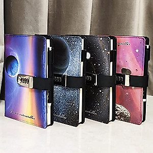 Notebooks Password Notebook A5 Diary with Digital Lock for Girls and Woman Locking Journals for Birthday Gift, Writing Journal Diary (Color : Ss)