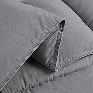 Chezmoi Collection 3-Piece Down Alternative Comforter Set (Queen, Gray)