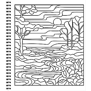 Color & Frame - 3 Books In 1 - Birds, Landscapes, Gardens (Adult Coloring Book - 79 Images to Color)