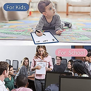 CRCHOM Small White Board Dry Erase Board A4 Magnetic Desktop Whiteboard 8" x 12" Portable Whiteboard Easel with Stand Pink PU Cover Case for Kids, Adult, Office, Home, School