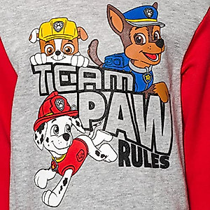 Nickelodeon Paw Patrol Marshall Chase Rubble Little Boys Fleece Pullover Hoodie and Pants Outfit Set Heather Gray 7-8