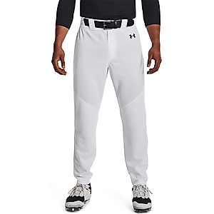 Under Armour Men's Utility Baseball Straight Leg Pant Pipe 22, (100) White / / Black, Medium