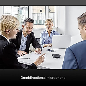 Jabra Speak 510+ MS Bluetooth Speakerphone - PC, MAC, Tablet, Smartphone Compatible, Teams Version 7510-309 - with Bluetooth dongle and Microfiber Cloth