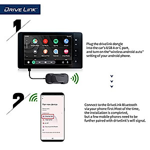 2023 Wireless Android Auto Adapter for 2016+ Factory Cars Converts Wired Android Auto to Wireless, Android Auto Dongle Wireless for Android 11+, USB A & C Plug and Play Bluetooth Android Auto Adapter