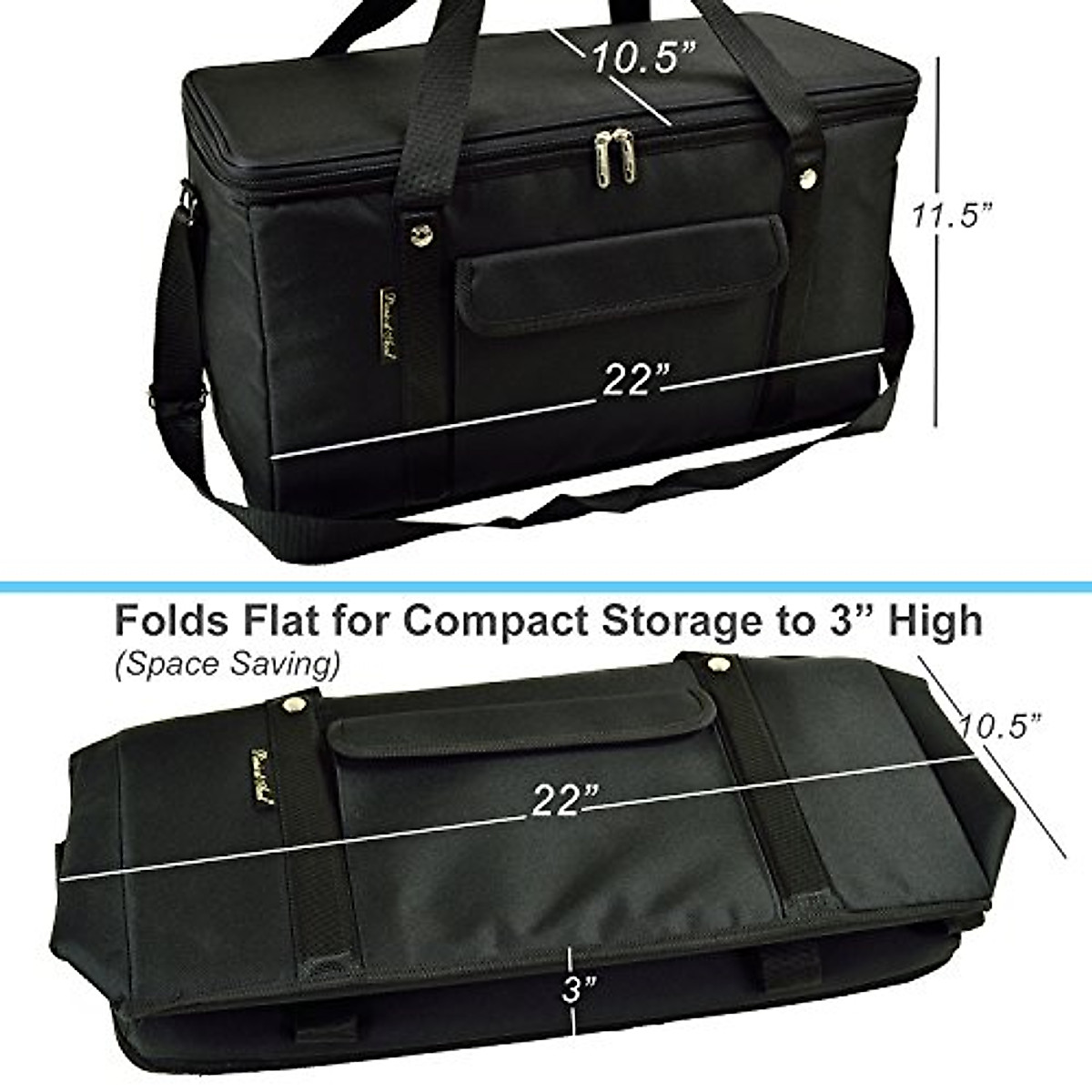 Picnic at Ascot 64 Can Capacity Heavy Duty Collapsible Leakproof Cooler- Designed & Quality Approved in the USA