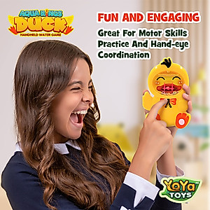 YoYa Toys Aqua Rings Duck Handheld Game for Kids - Retro Toys and Nostalgic Car Activities for Kids - Portable Road Trip Toys and Calming Travel Games - Great Duck Toys Gift and Party Favors