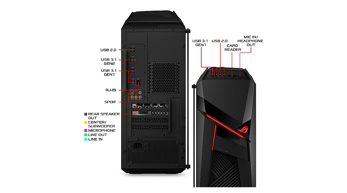 ASUS ROG Strix GL12 Gaming Desktop with RTX 2060 & Overclocked CPU
