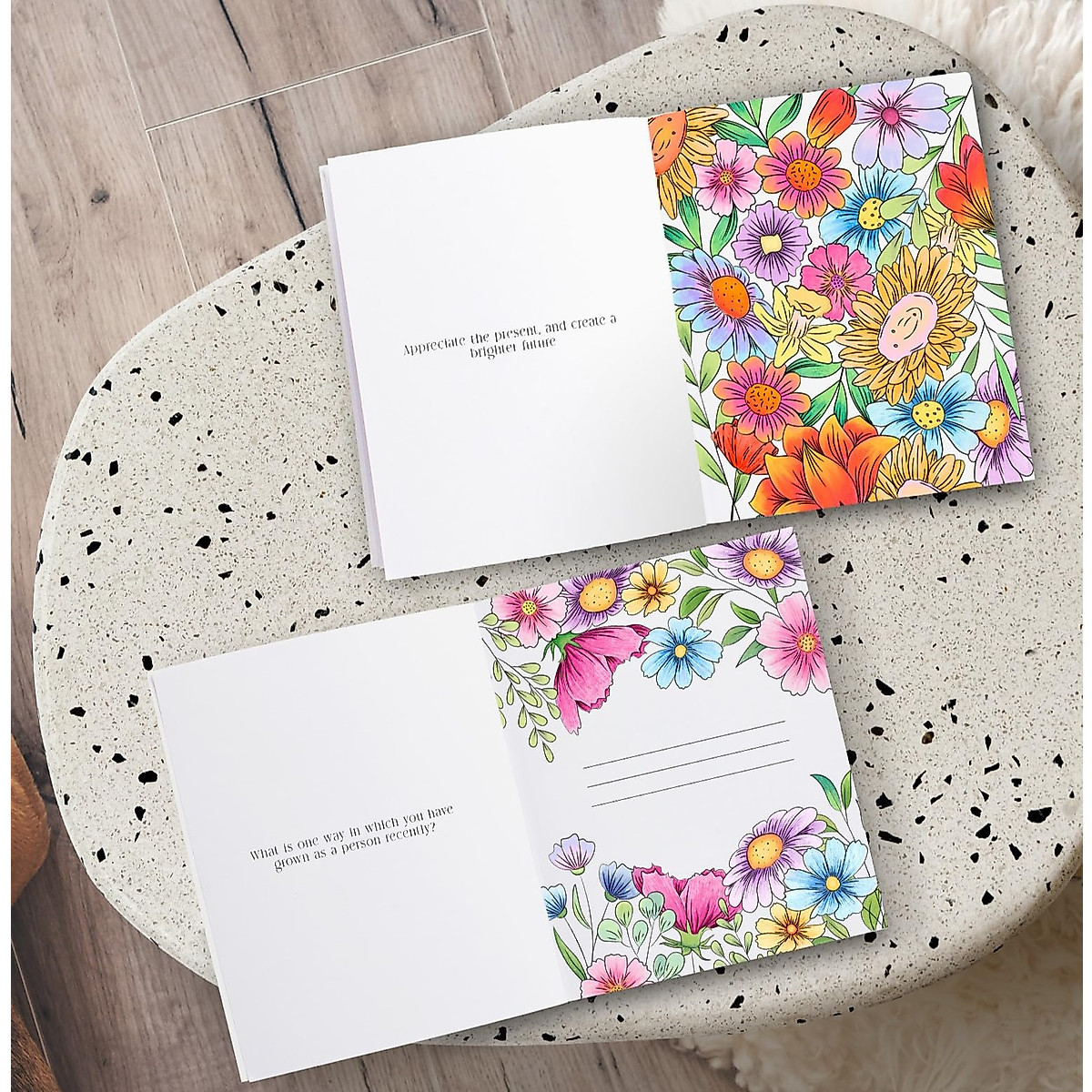 Beautiful Adult Coloring Book Set of 2 for Relaxation - Gratitude and Mindfulness Books with Inspirational Quotes Making it a Great Gift - Perfect Stress-Relieving Books Fun to Color for Women