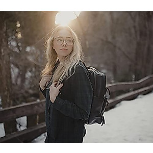 Kodiak Leather Katmai Backpack/Diaper Bag (Black)