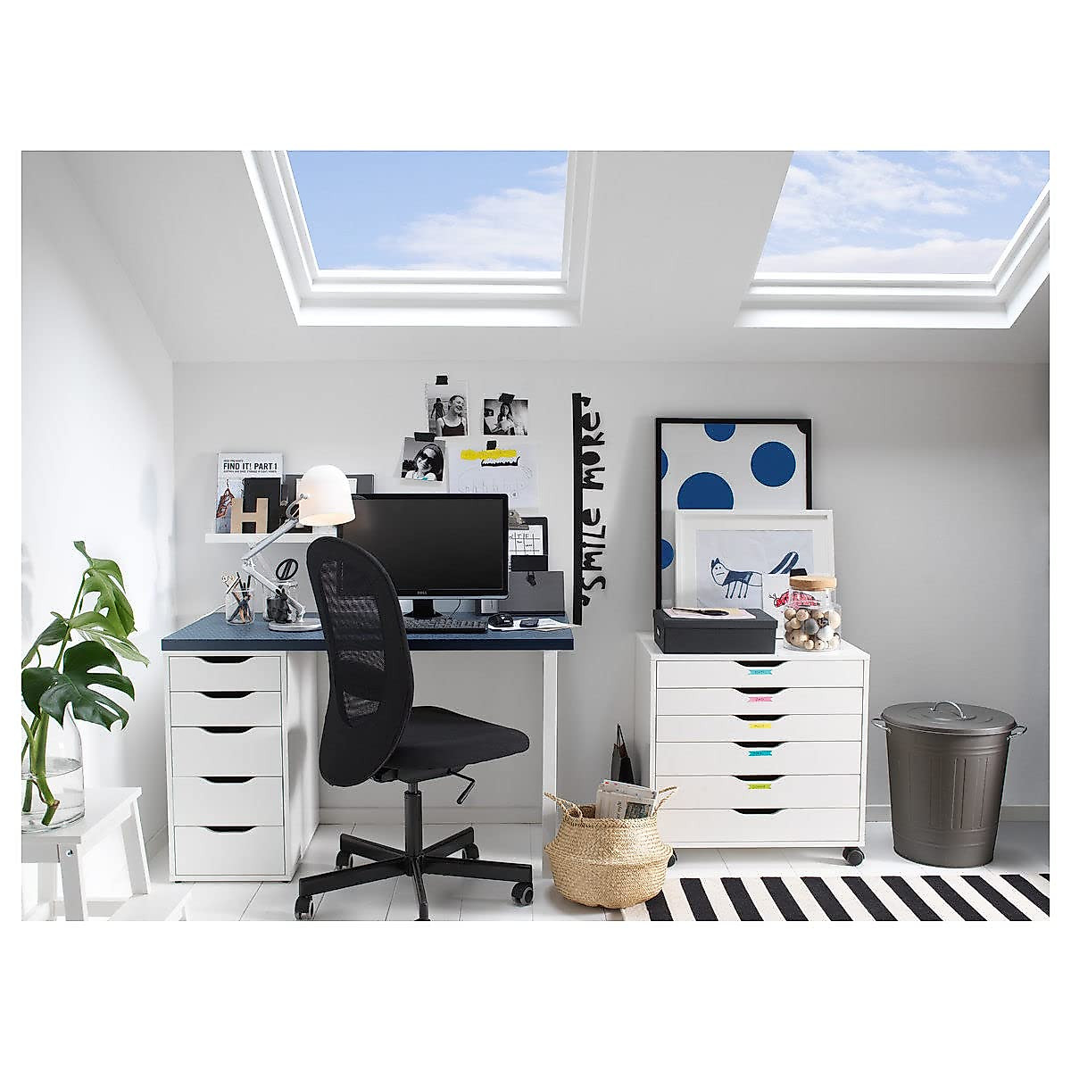 IKEA ALEX drawer unit white 36x58x70 cm