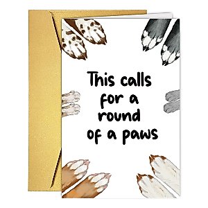 Funny Graduation Card For Women Men, Cute Paws Congratulations Card for Him Her, Lovely Proud of You Card, New Job Card, Graduation Gifts, College Graduation Card for Son Daughter