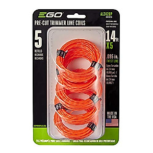 EGO Power+ AL2420P Pre-Cut 0.095-Inch Twisted Line (5-Pack) for EGO 56-Volt 15-Inch Trimmer & Multi-Head String Trimmer Attachment
