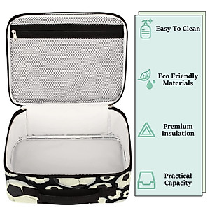 AUUXVA Girls Lunch box Sports Soccer Football Pattern Reusable Insulated Lunch Bag Boys Cooler Tote Bag Soft Thermal Meal Tote Kit for School Travel