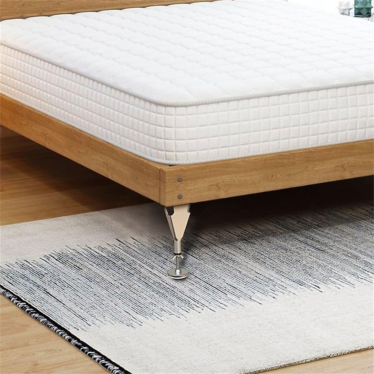 1 PCS Adjustable Bed Support Legs Bed Frame Glide Legs,Bed Frame Support Bed Slats Legs,Center Support Leg for Bed Frame(7"-16.5")