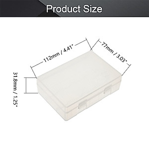 Bettomshin 4 x 26650 Battery Storage Case Holder Organizer Box Transparent