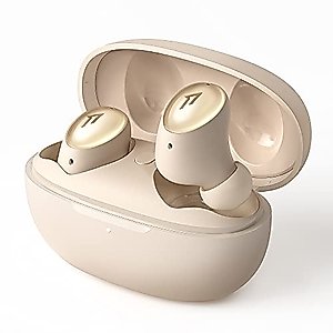 1MORE ColorBuds2 Active Noise Cancelling Wireless Earbuds, Bluetooth 5.2 Headphones, Sound ID, Dual Mode Noise Cancelling, CVC 8.0 for Clear Calls, Fast & Wireless Charging, IPX5, Gold