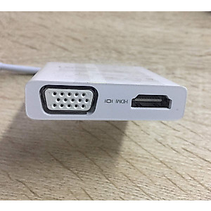 USB-C 3-in-1 Travel Hub, 4K HDMI, VGA, USB 3.0, Plug and Play, Only 0.08 lbs, GX90T33021, White