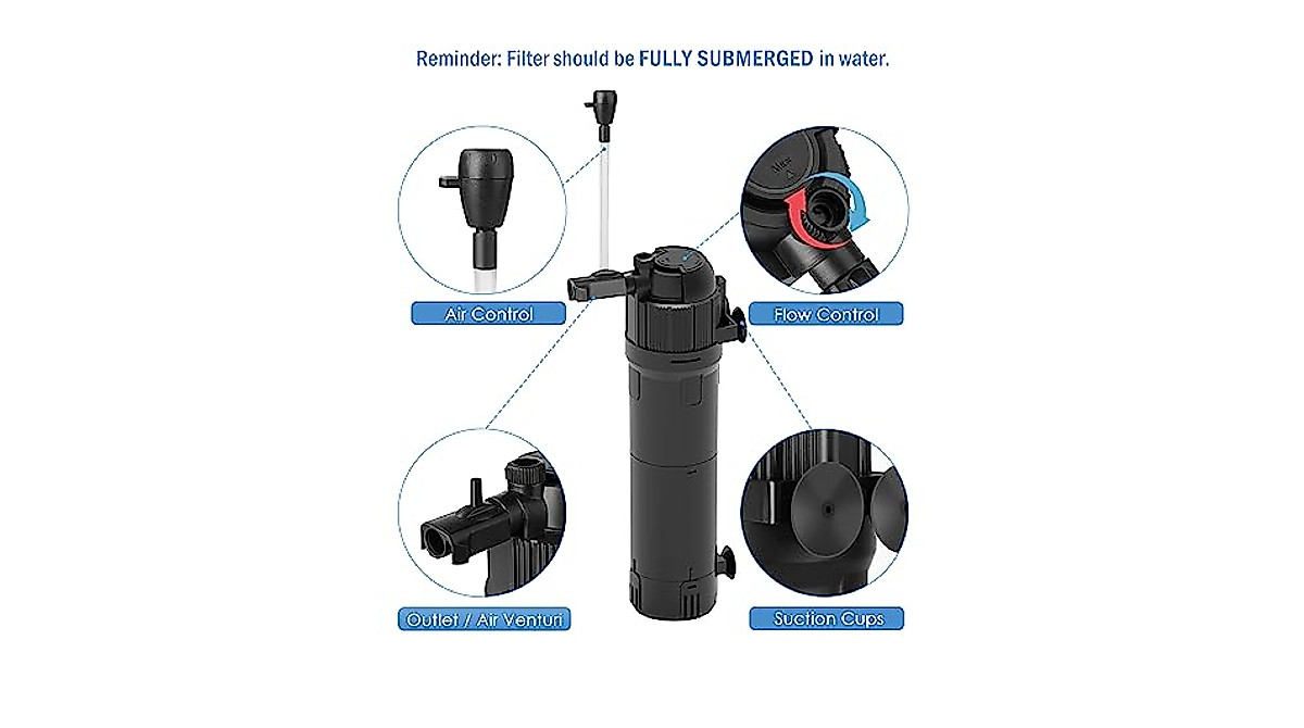 Kulife Fumak Aquarium Filter Fish Tank Filters U-V Filter Pump with ...