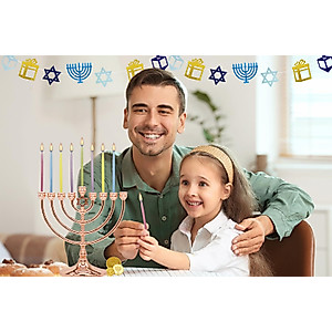 Hanukkah Candles Multicolor Pastel Deluxe Tapered Hanukkah Menorah Candles for All 8 Nights of Chanukah (Single)