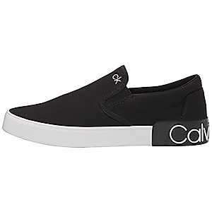 Calvin Klein Men's RYOR Sneaker, Black Canvas 962, 8