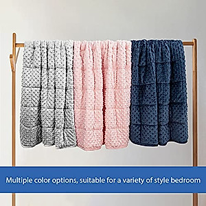 Huloo Sleep Kids Weighted Blanket Twin 7lbs (41"×60",Pink) Breathable Soft Minky Weighted Throw Blanket for All Season,Heavy Blanket with Premium Glass Beads