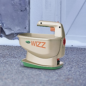 Scotts Wizz Spreader - Handheld Power Spreader, Use Year-Round, Covers Up to 2,500 sq. ft., Brown