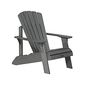 Lifetime Faux Wood Adirondack Chair, Gray - 60204 & Christopher Knight Home Reed Outdoor Water-Resistant Adirondack Chair Cushion, Navy Blue, 1 Count (Pack of 1)