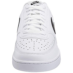 Nike Men's Court Vision Low Sneaker, White/Blackwhite, 10.5 Regular US