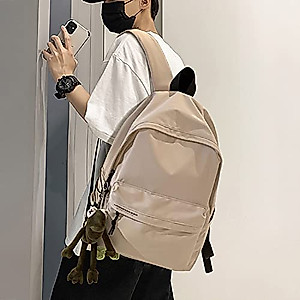 coowoz College Bag Lightweight Casual Daypack College Laptop Backpack for Men Women Water Resistant Travel Rucksack for Sports backpack for Women(White)