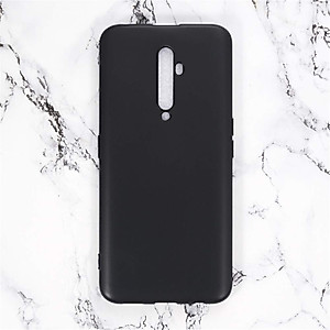 Shantime Oppo Reno 2Z Case, Scratch Resistant Soft TPU Back Cover Shockproof Silicone Gel Rubber Bumper Anti-Fingerprints Full-Body Protective Case Cover for Oppo Reno 2F (Black)