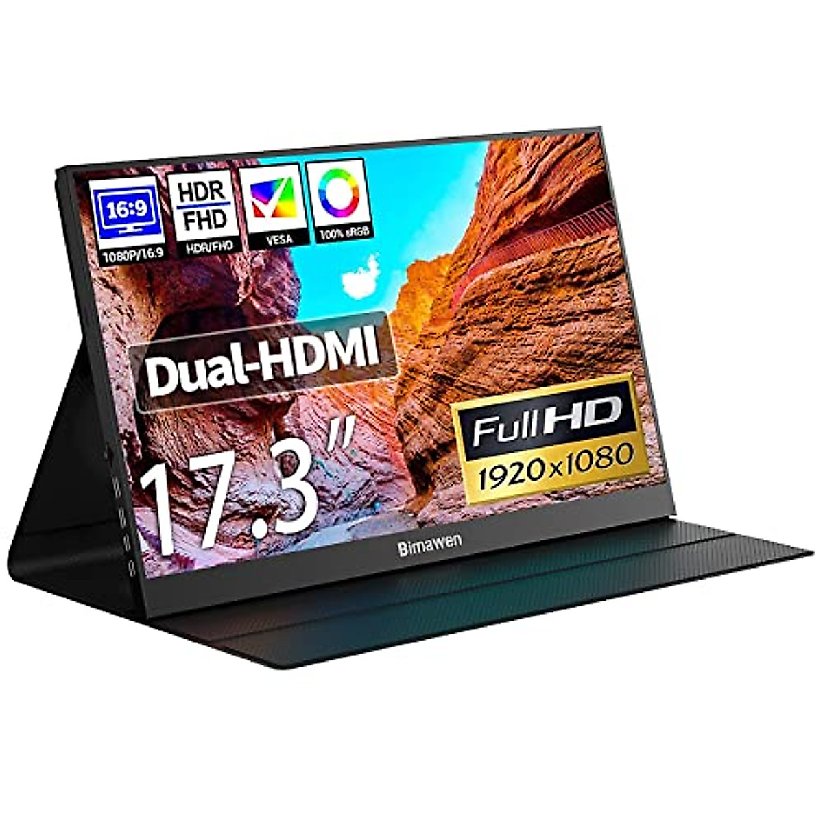 Bimawen 17.3 inch Portable Monitor + 17.3 inch 2K Ultra Slim Monitor