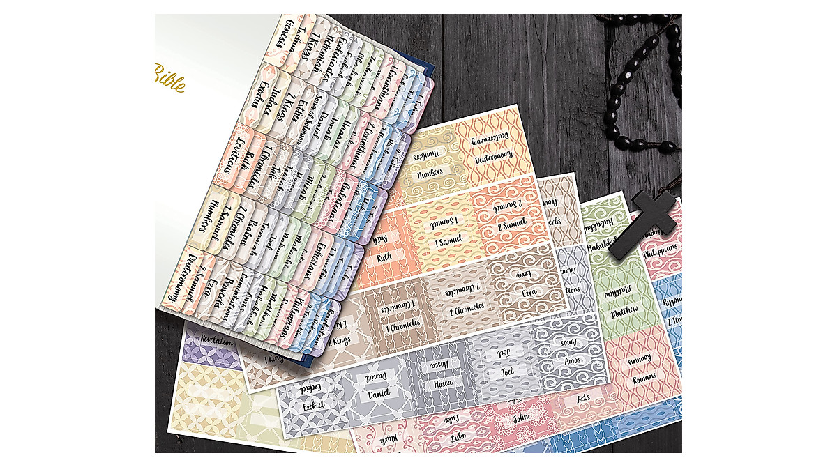 Bible Tabs for Easy Bible Navigation | 75 Laminated Tabs by Better Office