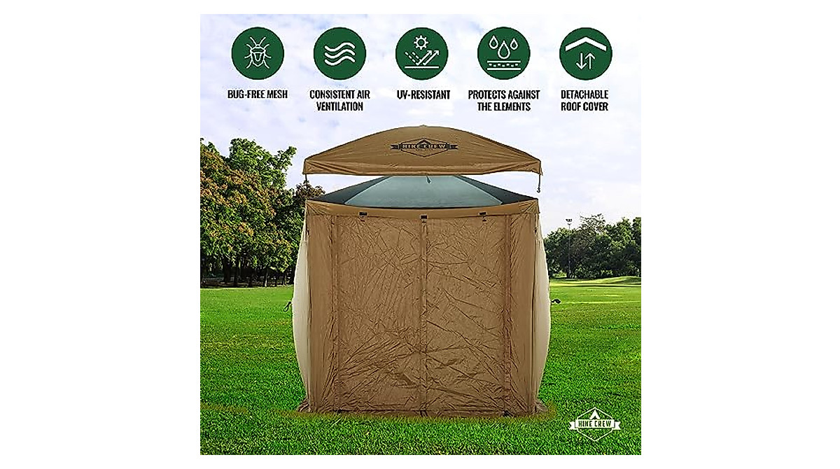 Hike Crew 6.5' Waterproof Gazebo Tent - Easy Setup