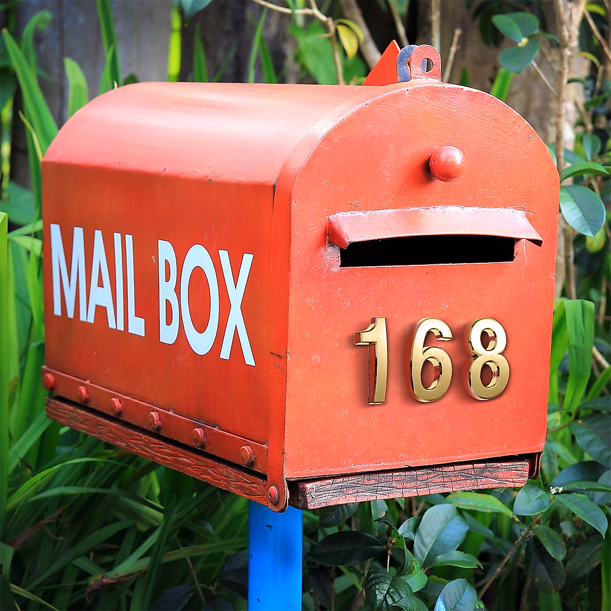 20 Pieces Mailbox Numbers for House Outside 0-9 Door Room Signs Self Adhesive Address Number Sticker for Office Wall Apartment Decorative(2 Inch,Gold)