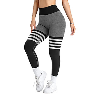 A AGROSTE Seamless Workout Leggings for Women Scrunch Butt Lifting Leggings Booty High Waisted Yoga Pants Gym Leggings