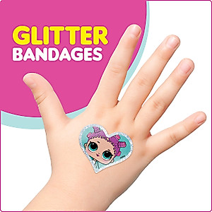 LOL Surprise! Shapes Glitter Kids Bandages, 20 CT, 3 Pack | Wear Like Stickers, Adhesive Bandages for Minor Cuts, Scrapes, Burns. Great Stocking Stuffer or White Elephant