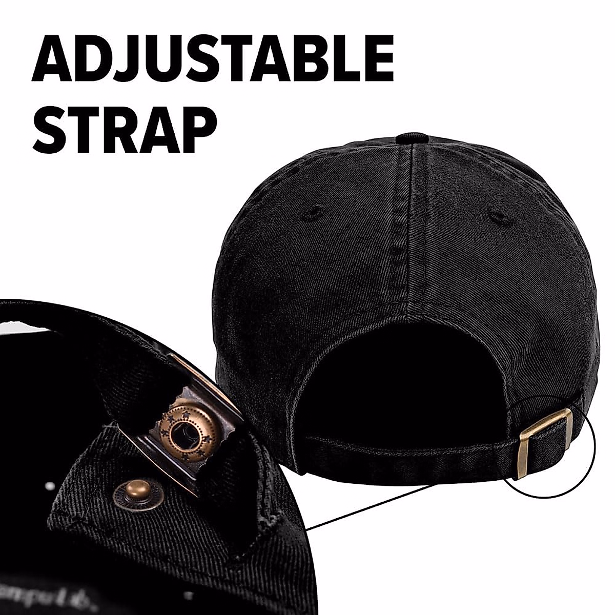 Popfunk Official Army Logo On Camo Dad Hat - The U18 Adjustable Relaxed-Fit Cap - Unisex for Men and Women, Black