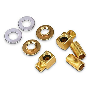 Wall Mount Faucet Installation Kit COOLWEST 1/2 IPS to 1/2" Male Backsplash Mounting Kit Connector Adapter Set for Commercial Kitchen Prep & Utility Sink