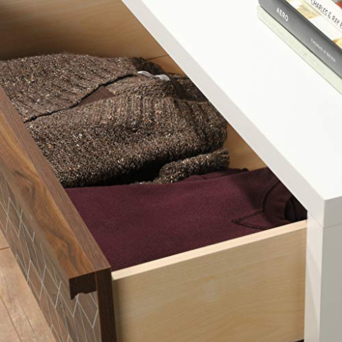 Sauder Harvey Park Dresser, L: 60.71" x W: 17.48" x H: 31.06", Soft White finish