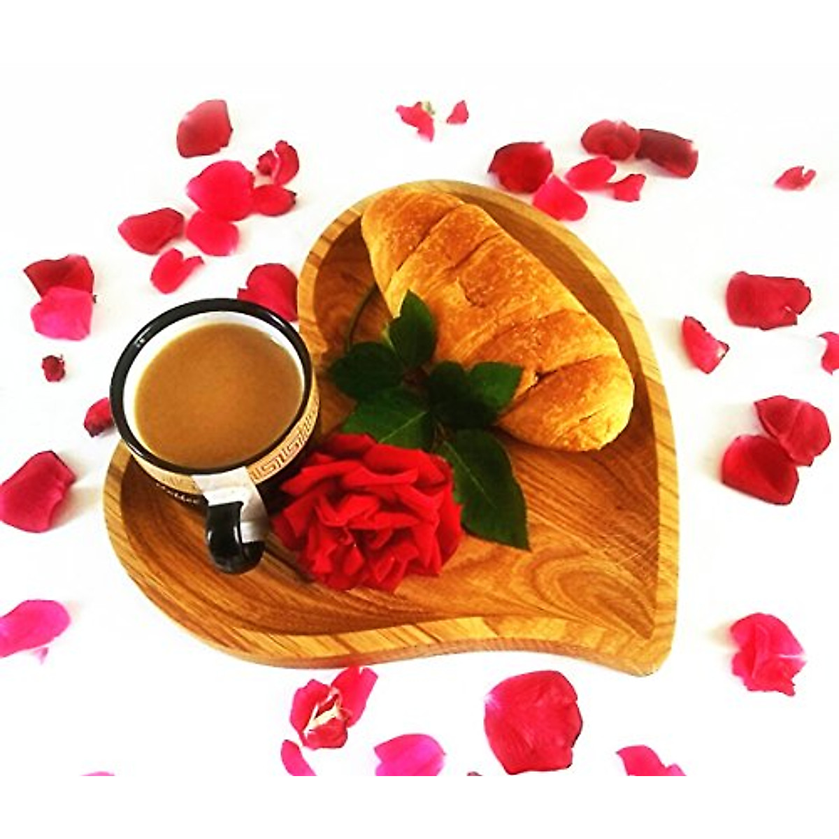 Wooden Serving Tray Plate - Heart Shape - Best Romantic Idea For Everyone You Love - Unique and Handmade - Great Surprise For Valentine Day - Made by SPL Woodcraft Ukraine