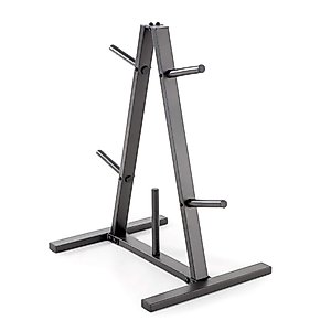 Marcy Standard Weight Plate Tree for 1-Inch Plates for Home Gym, 300 lb. Max. Capacity PT-5733