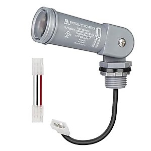 DEWENWILS 120VAC Dusk to Dawn Sensor, Light Sensor Switch, Swivel Mount, Photocell Light Control for Outdoor Low Voltage Transformer, 3 Pin Male to Male Connector Included, UL Listed