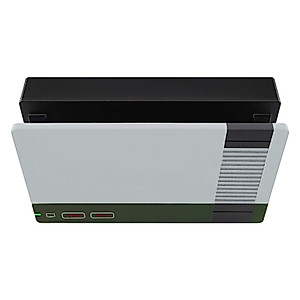 eXtremeRate Custom Soft Touch Grip Faceplate for Nintendo Switch Dock, Classics NES Style Patterned DIY Replacement Housing Shell for Nintendo Switch Dock - Dock NOT Included
