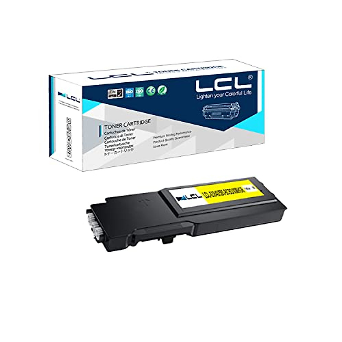 LCL Compatible Toner Cartridge Replacement for Dell 3840 S3840 S3840CDN 3845 S3845CDN 593-BCBD XMHGR High Yield (1-Pack Yellow)