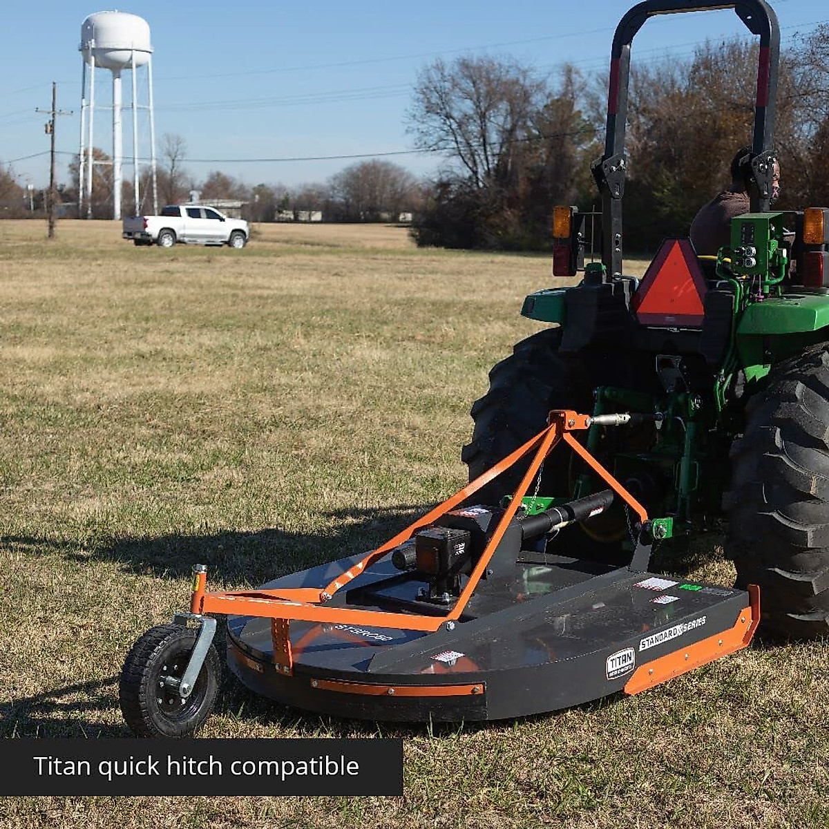 Titan Attachments 5 FT Standard Series Compact Rotary Brush Cutter, Slip Clutch PTO Shaft