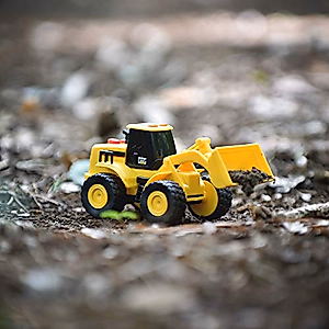 Sunny Days Entertainment Mini Construction Vehicles 3 Pack – Lights and Sounds Pull Back Toy Vehicle | Includes Dump Truck Front End Loader and Crane Truck – Maxx Action