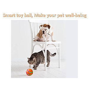 SCOLEA PawDepot Smart Interactive Dog Cat Toy Balls with Remote Control (Orange)