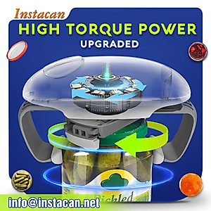 Higher Torque and One Touch Electric Jar Opener Easy Remove Almost Size Lid with Auto-Off, Powerful Bottle Opener for Arthritic Hands, Automatic Jar Opener for Weak Hands and Seniors (White)