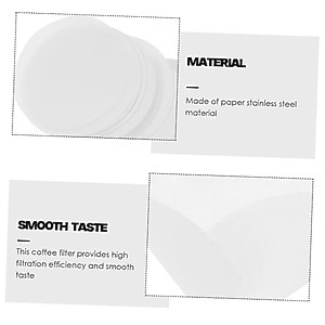 Gadpiparty 2 Boxes Coffee Filter Paper Espresso Coffee Maker Filters Tea Infuser Bag Coffee Paper Filters Replacement Coffee Maker Replacement Filters Coffee Strainer Paper White Wood Fiber